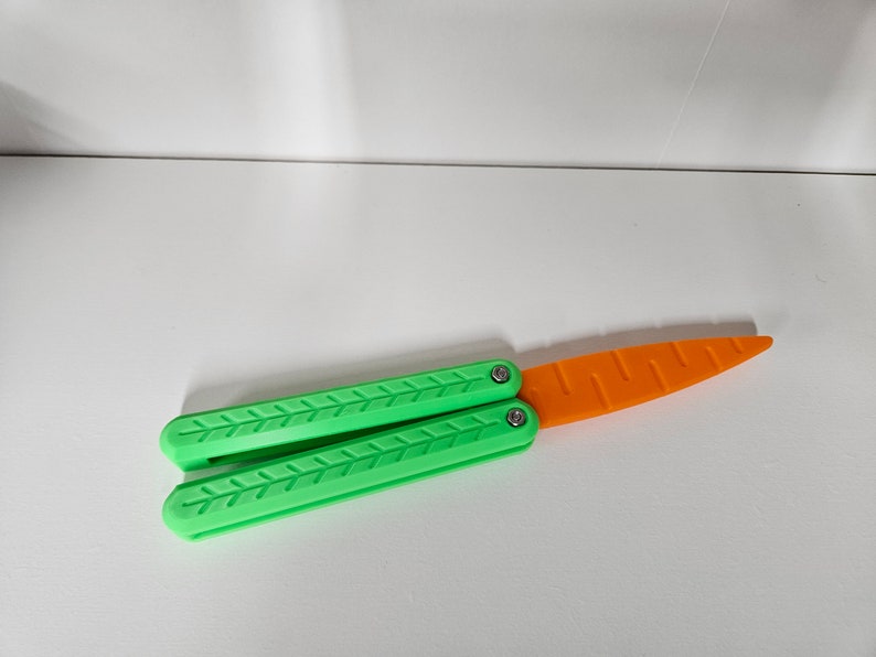 Carrot Fidget Knife | Butterfly Play Knife - Etsy