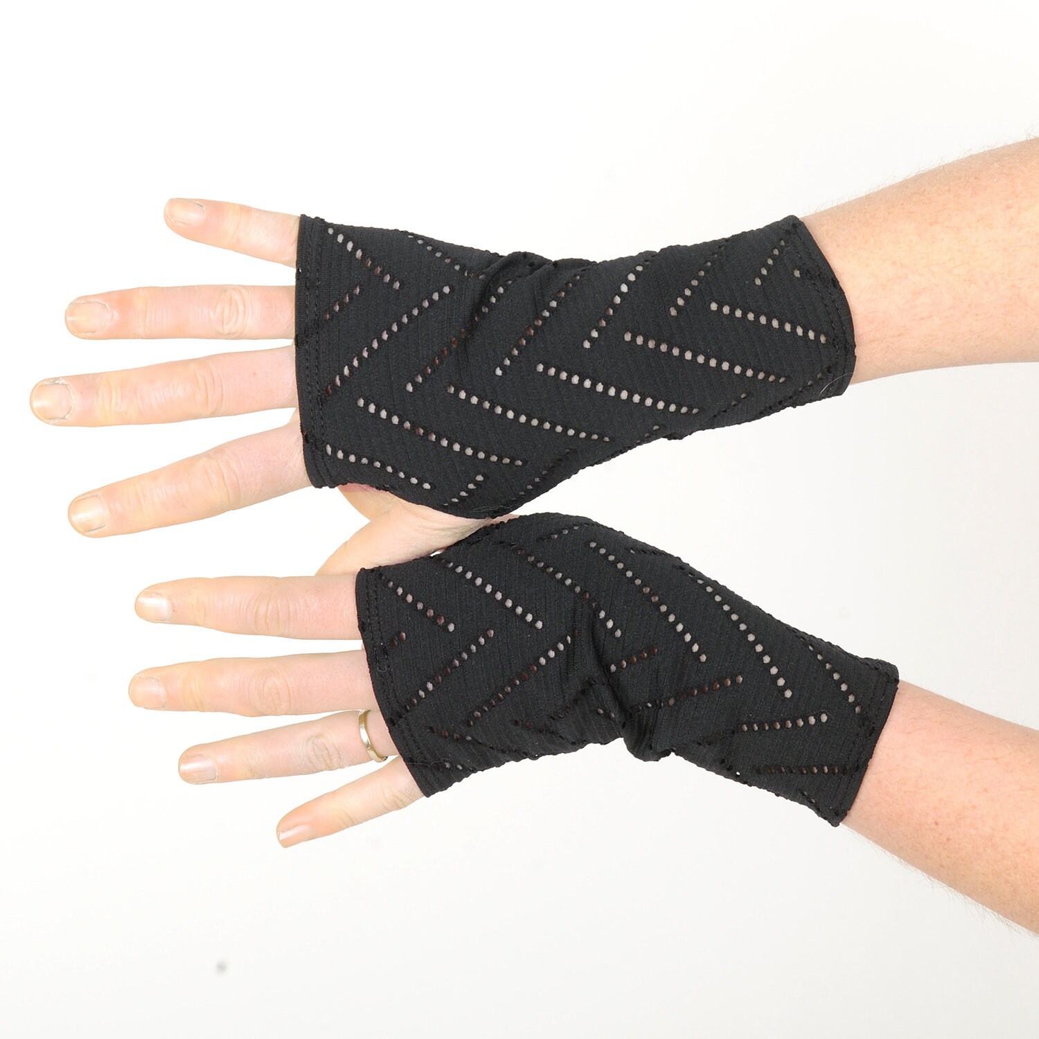 Cool Black Fingerless Gloves