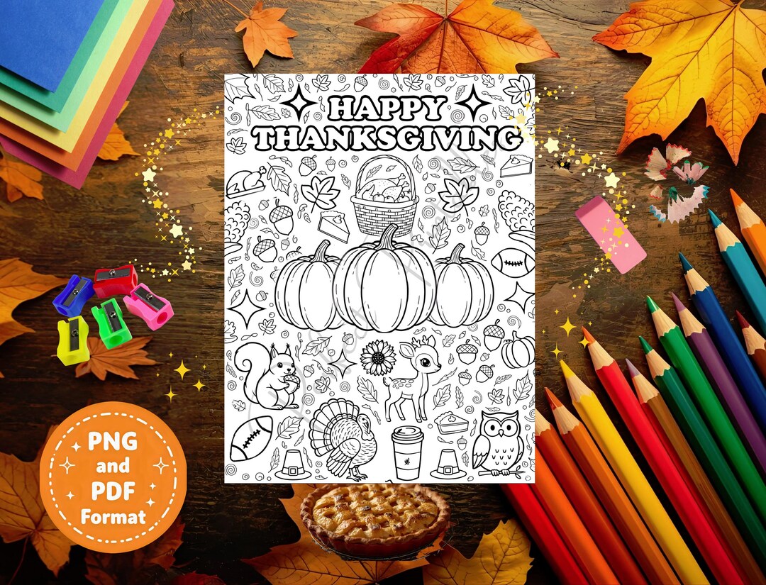 PRINTABLE Fall Coloring Pages for Kids, Autumn Coloring Sheets ...