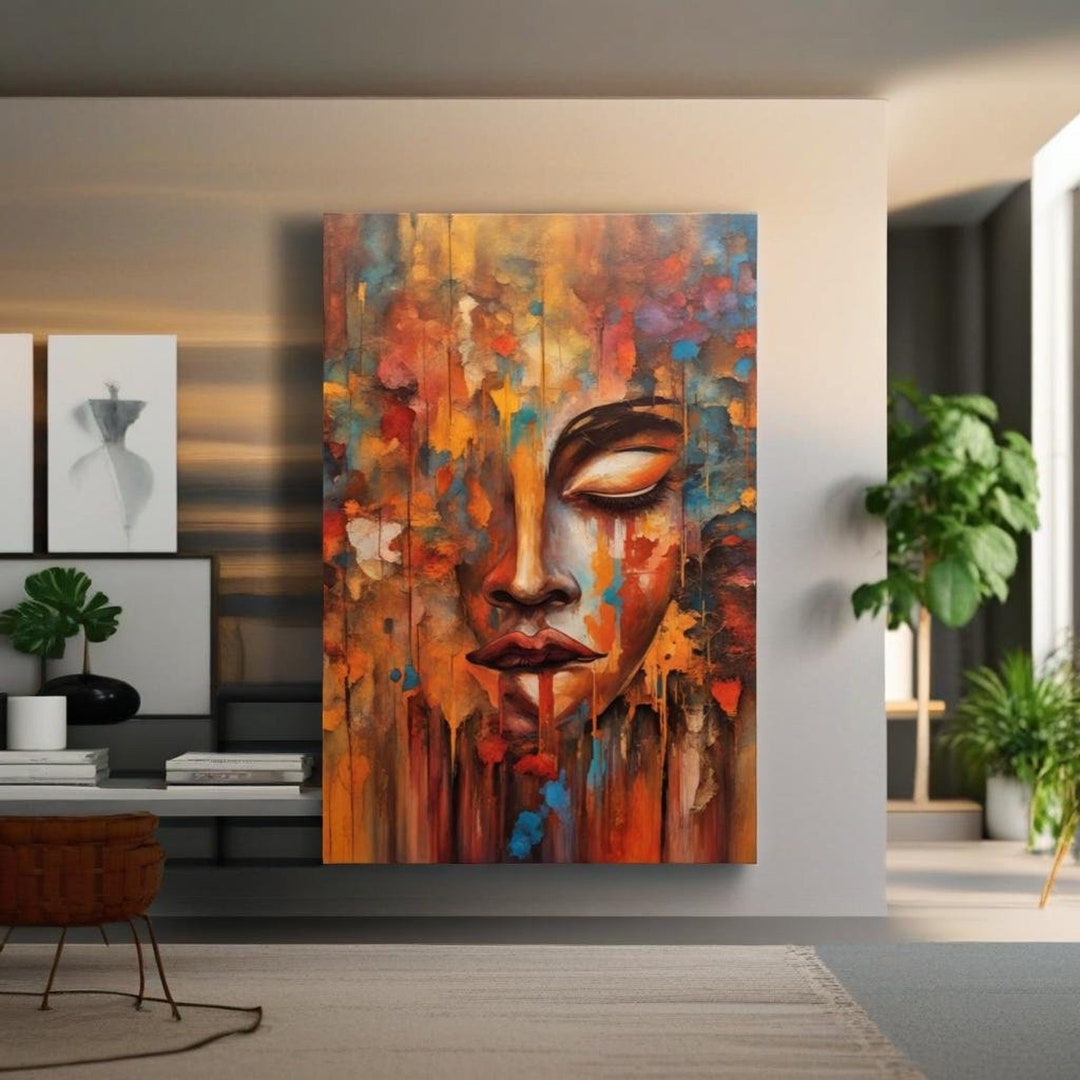 Reflection | Portrait Canvas Print | Abstract Art | AI Art | the Rhythm ...