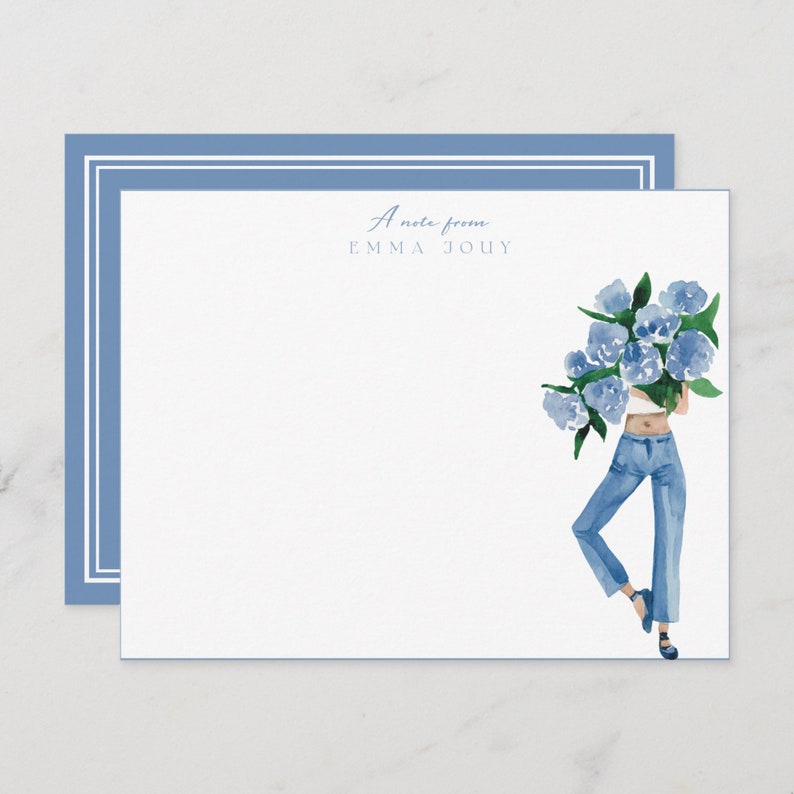 Coquette Personal Stationary Preppy Note Card Girly Personalized ...