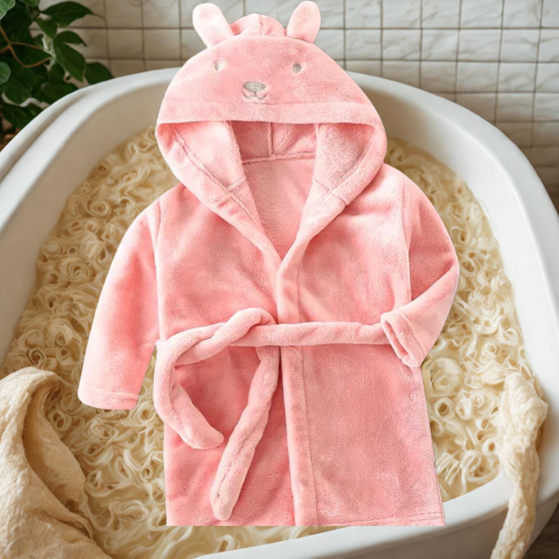 Cozy Kids Hooded Bathrobe – Personalized Flannel Robe for Boys & Girls ...