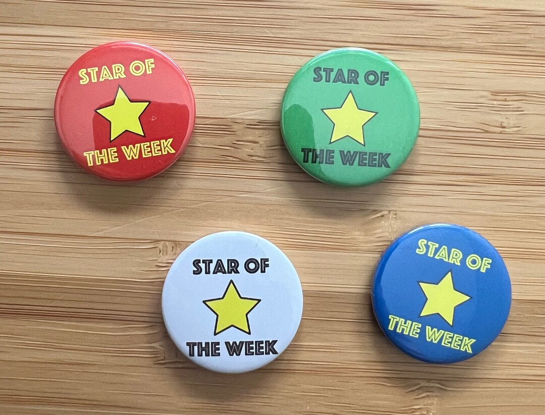 Star of the Week Pin Badges - Etsy