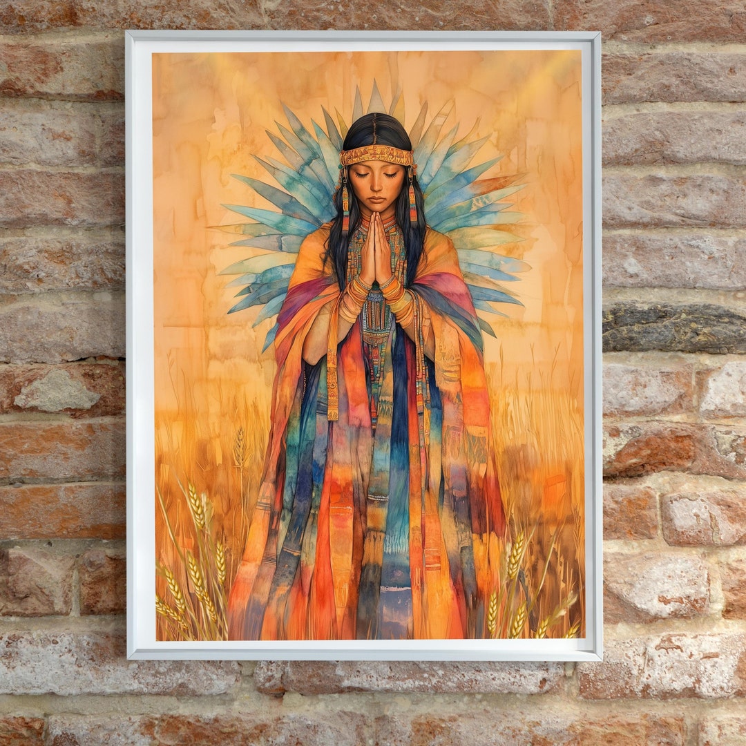 PACHAMAMA Wall Art, Incan Goddess of Fertility and Harvest, Incan ...