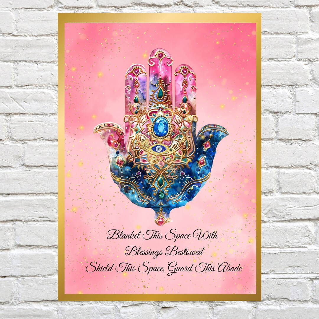 Hamsa Hand Art, Instant Digital Download, Evil Eye Art Print, Evil Eye ...