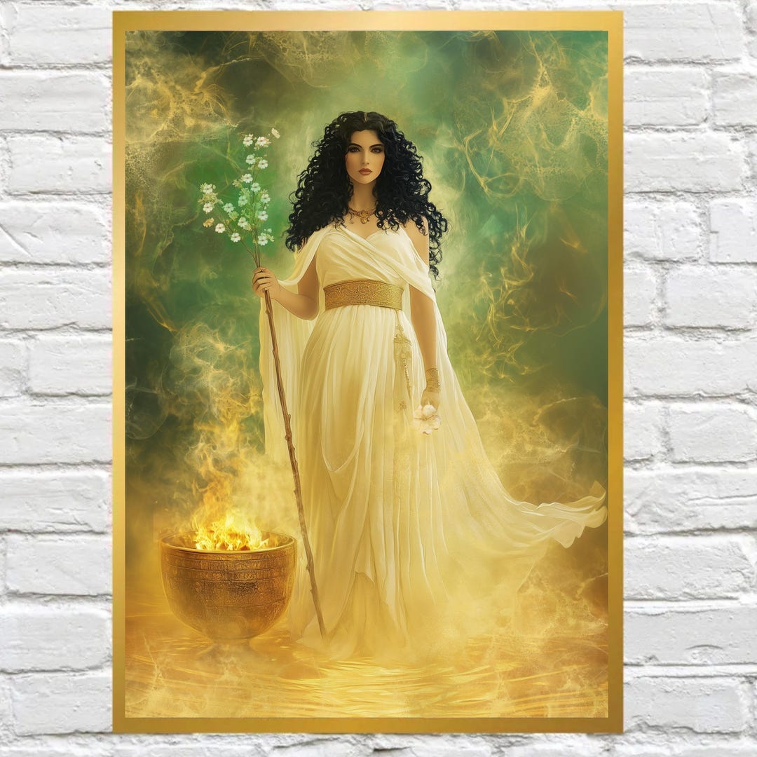 Hestia Goddess Wall Art, Greek Goddess Wall Art, Goddess Art, Hestia's ...