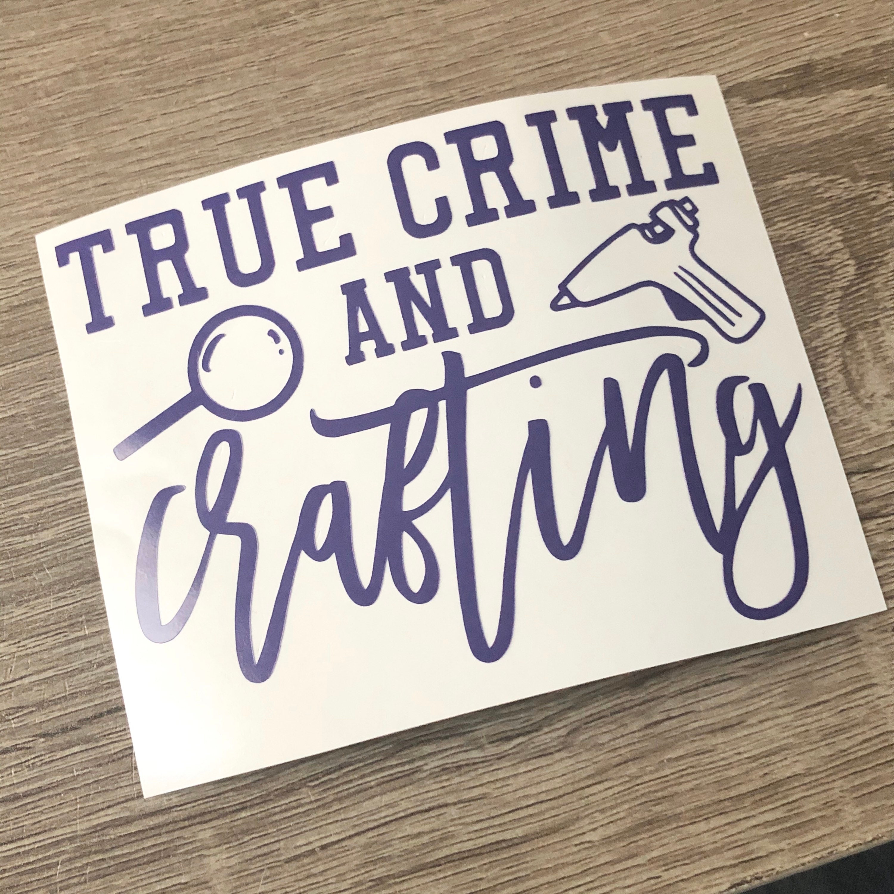 True Crime and Crafting Decal - Decal Only - Etsy