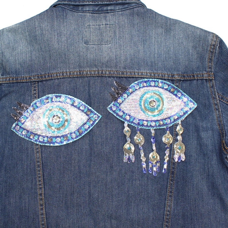 Sequin Patch Evil Eye - Etsy