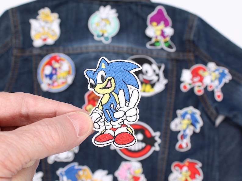 Sonic Hedgehog Tails Fox Knuckles Eggman Patch Badge Iron on Sew on ...