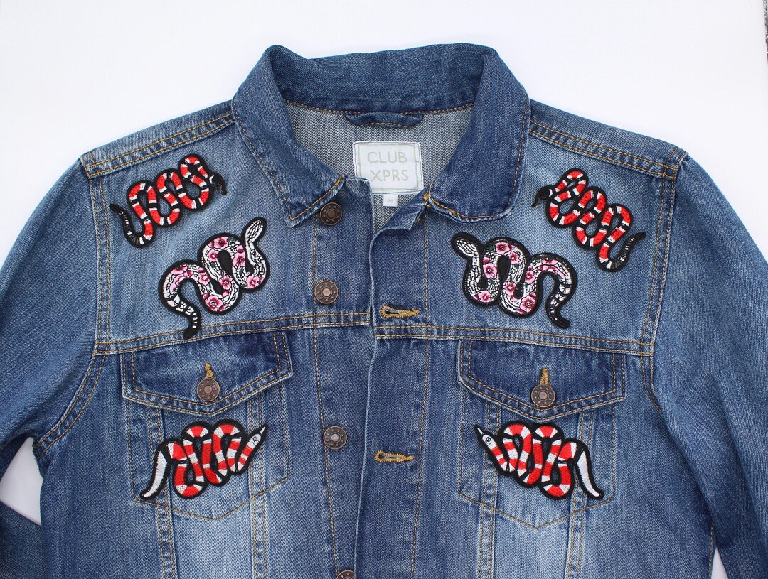 Snake Patch Iron-on Sew on Snake Patches, Embroidered Patch - Etsy