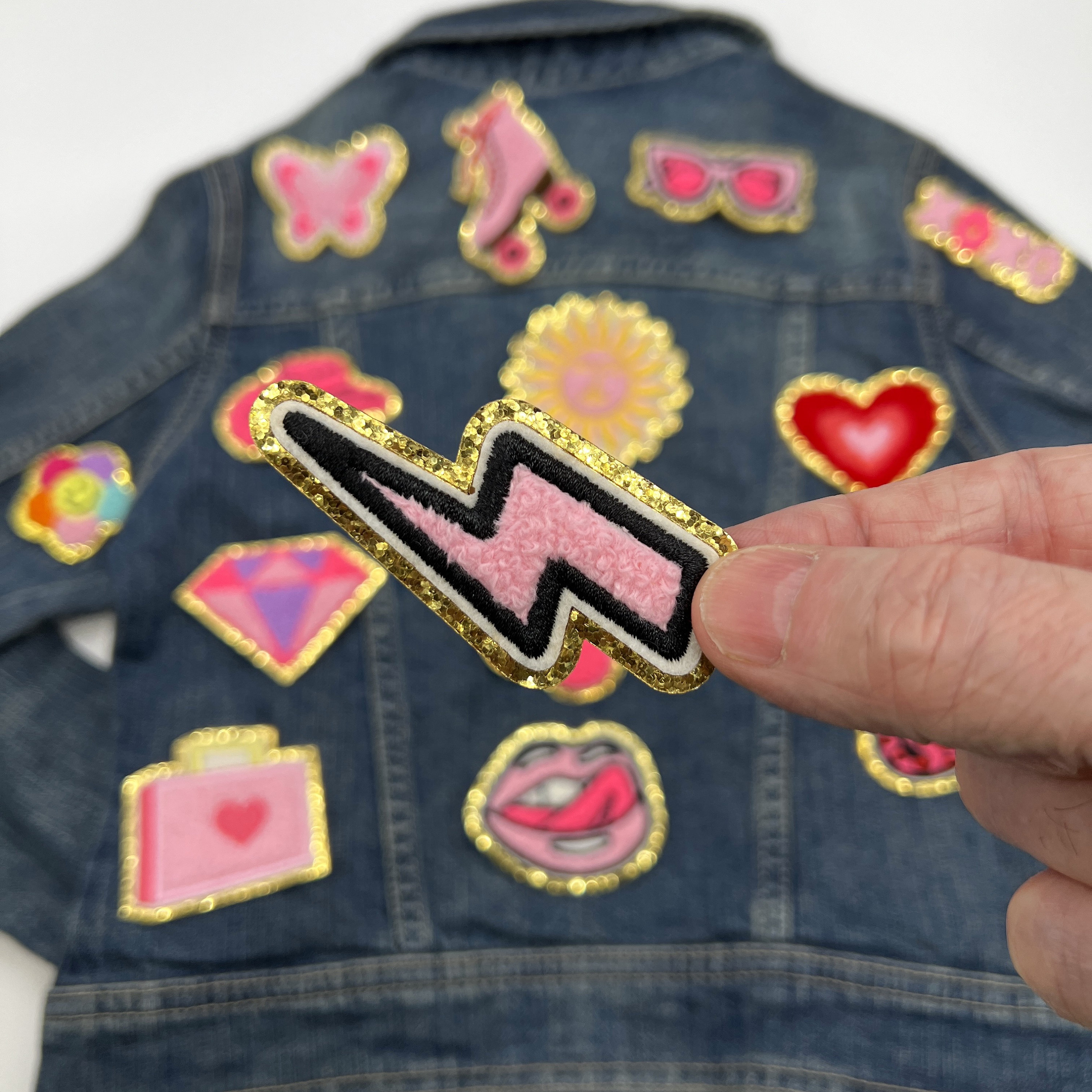 Kids Chenille Patches Iron on Patches Multicoloured Pink Boys Girls ...