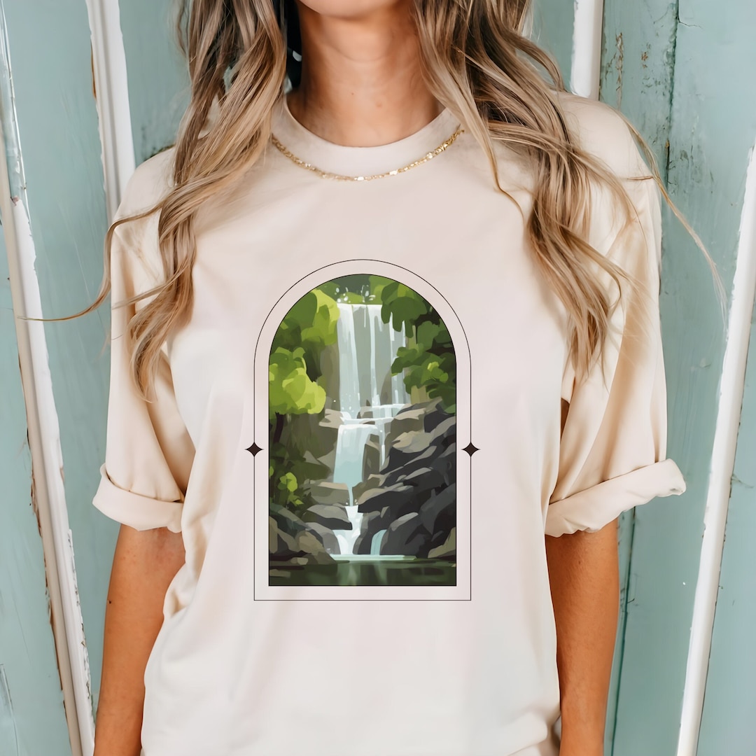 Bali Waterfall Tshirt, Waterfall T Shirt, Outdoor T-shirt, Nature Lover ...
