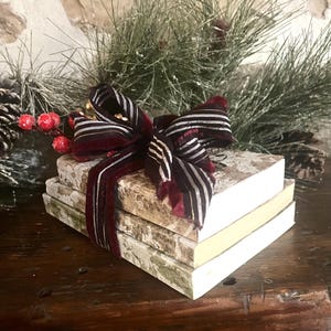 Christmas Book Bundle, Red Green White, Shabby Chic, Traditional Book ...