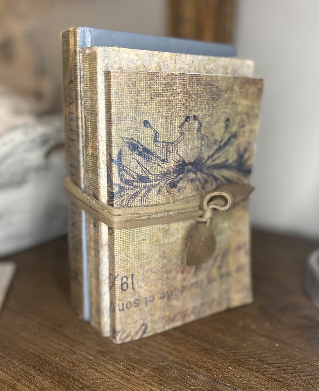 Decorative Book Stack, Book Bundle, Brown Black Gold, Distressed ...