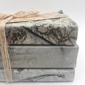 Decorative Book Stack, Book Bundle, Tan, Gray, Blue, Farmhouse, Cottage ...