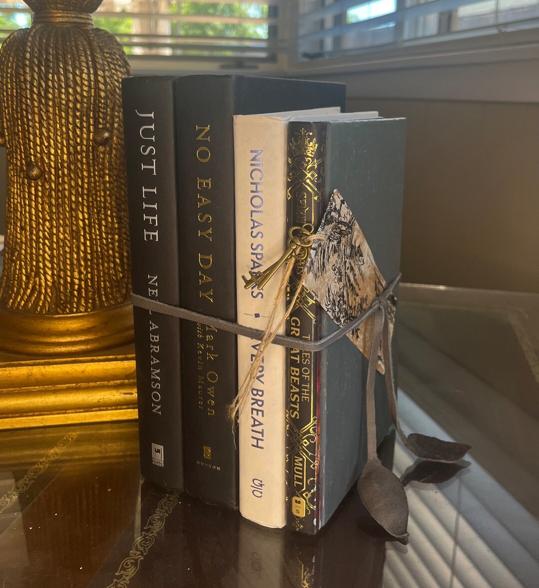 Book Bundle, Book Stack, Black White With Gold Lettering, Four Hardback ...
