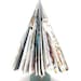Folded Magazine Christmas Tree: Shabby Chic Tabletop Decor - Etsy