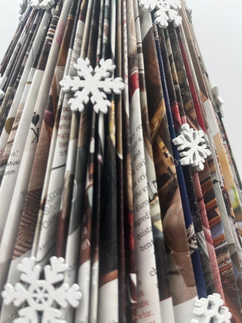 Handmade Folded Book Page Christmas Tree: Rustic Santa Decor - Etsy