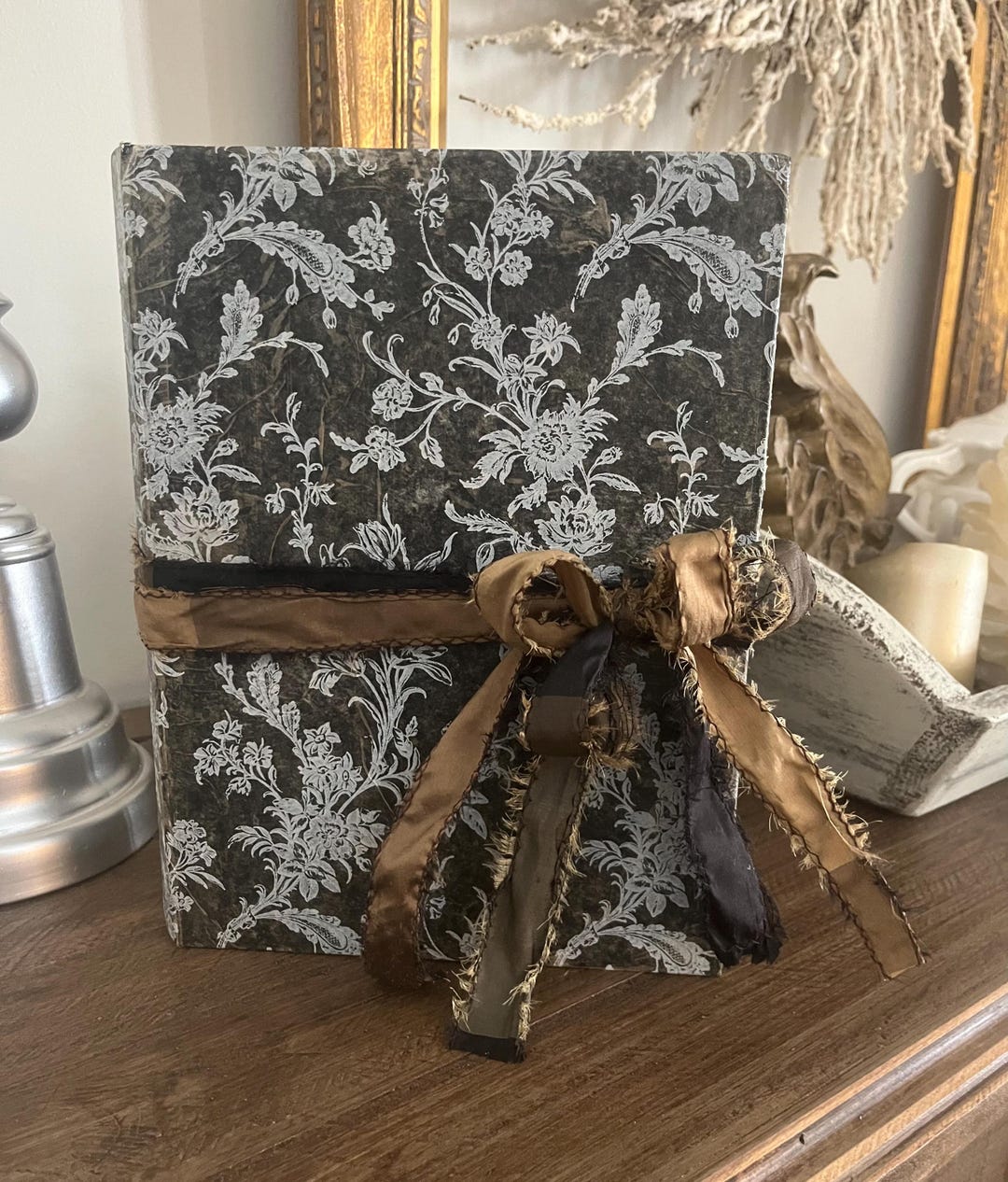 Lace Decoupage Keepsake Box: Shabby Chic Letter Box With Silk Ribbon - Etsy