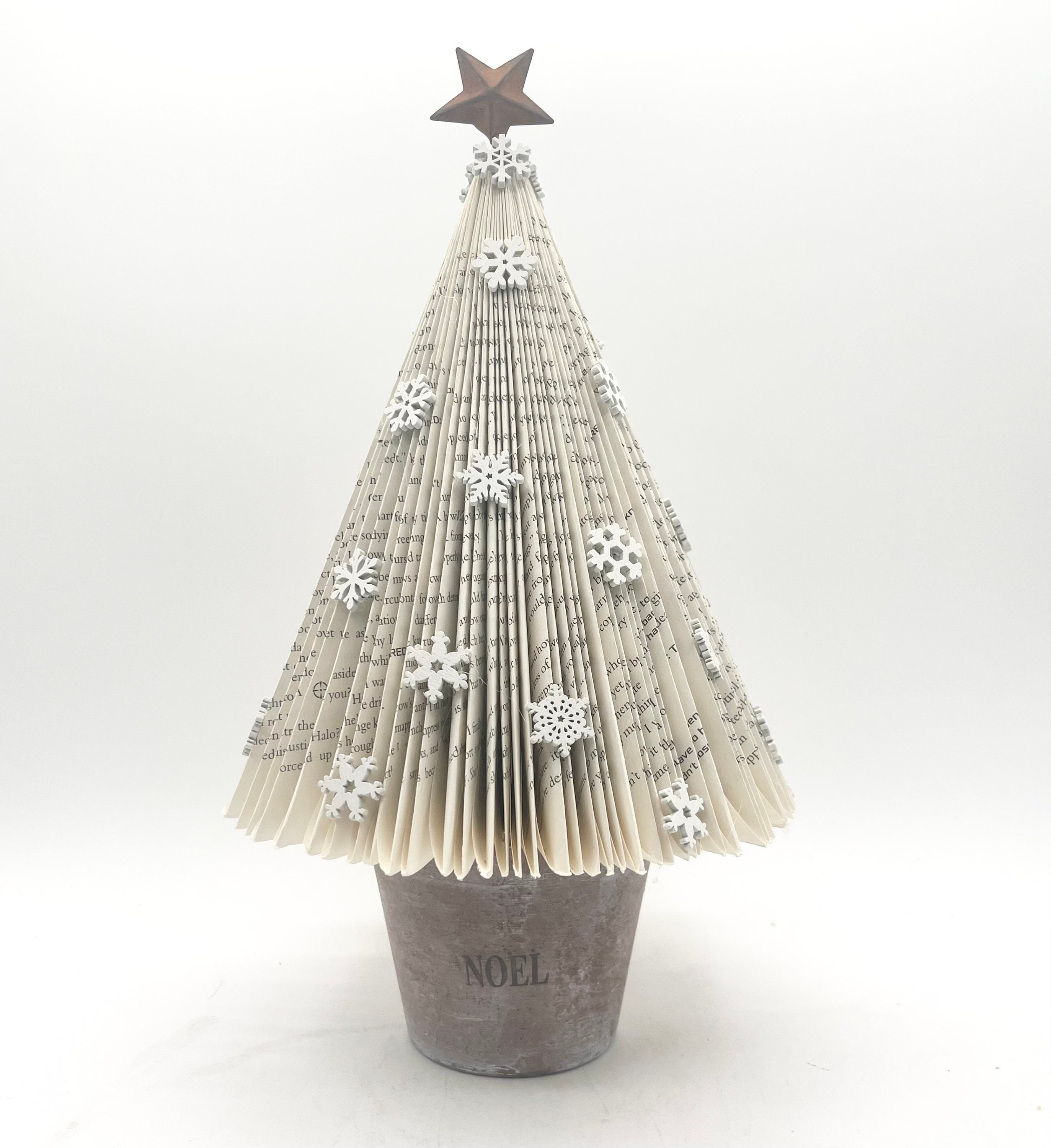 Folded Book Page Christmas Tree: Shabby Chic Rustic Holiday Decor - Etsy
