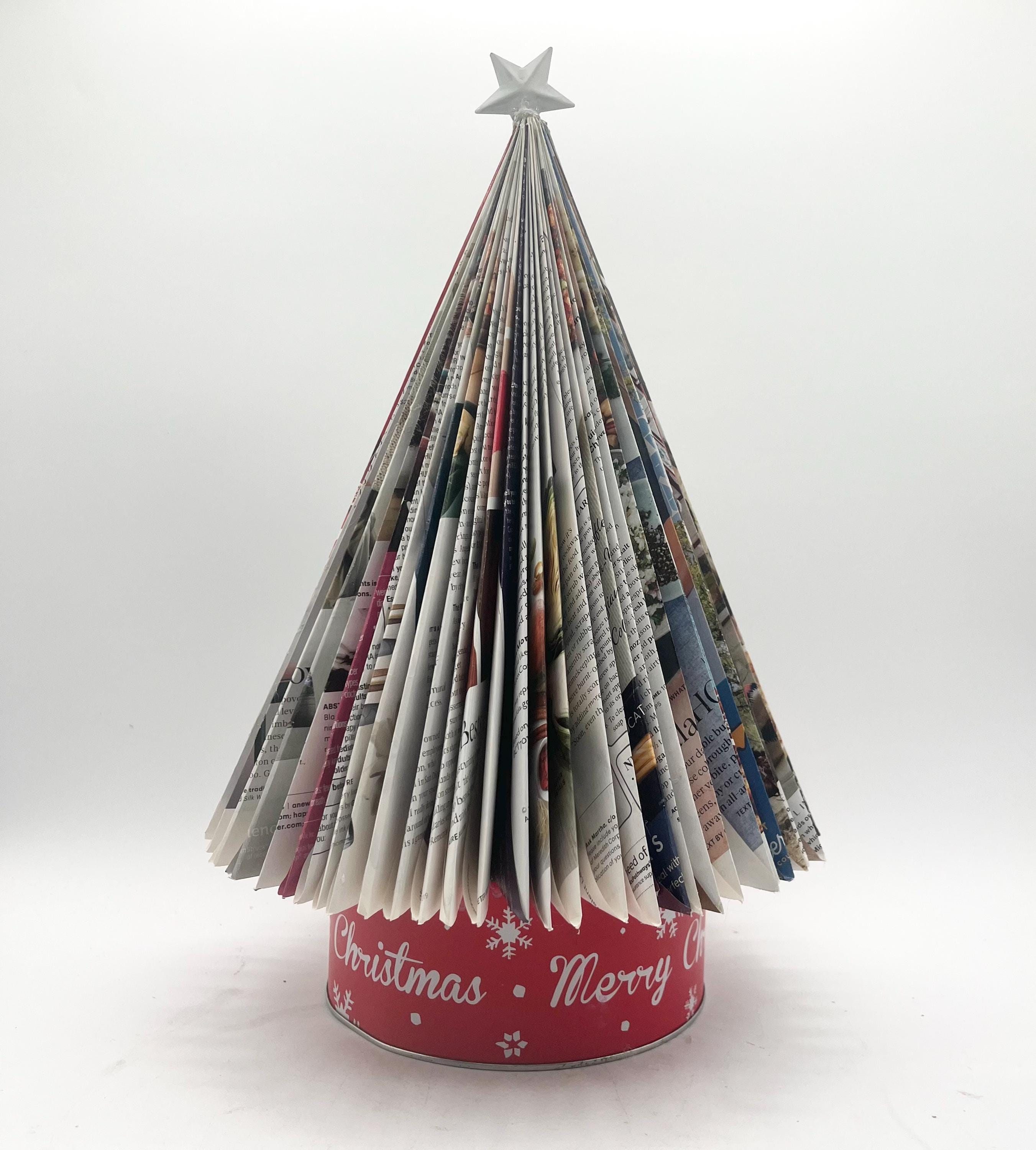 Folded Book Page Christmas Tree: Shabby Chic Farmhouse Decor - Etsy
