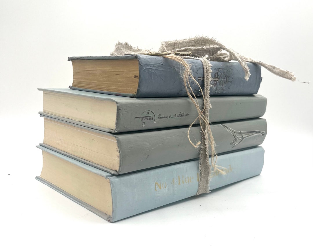 Decorative Book Stack, Bundle, Blue, and Green, Bookmark With ...
