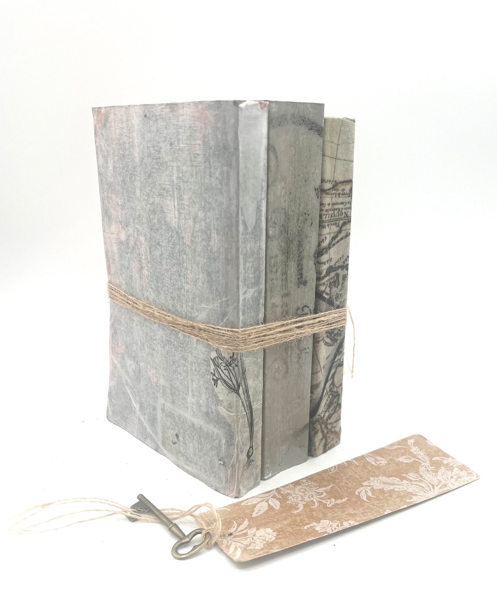 Decorative Book Stack, Book Bundle, Tan, Gray, Blue, Farmhouse, Cottage ...