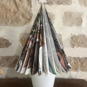 Folded Magazine Christmas Tree: Colorful Holiday Centerpiece - Etsy