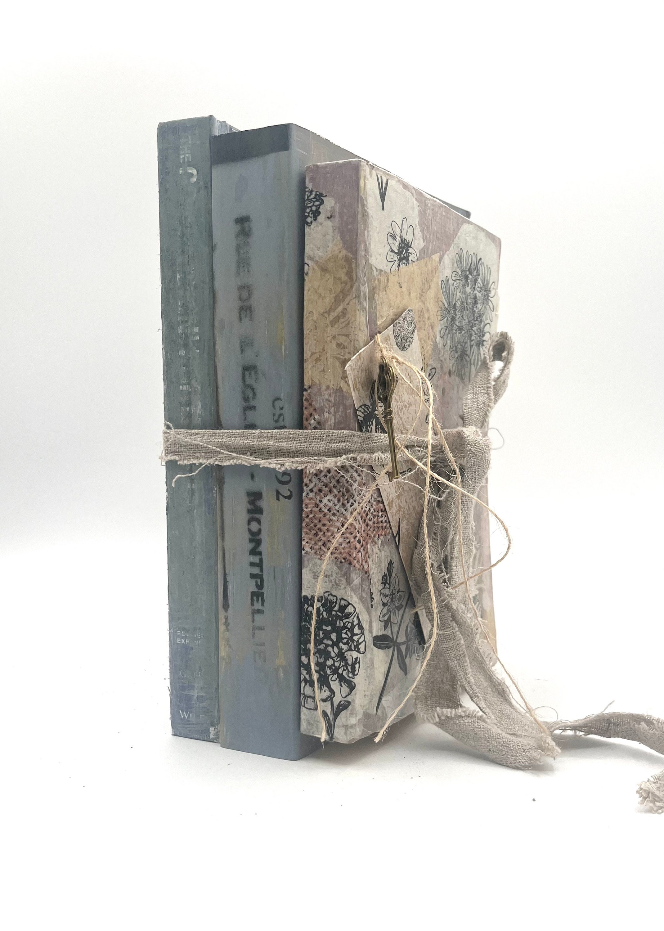 Decorative Book Stack, Book Bundle, Blue Gray, Farmhouse, Cottage ...