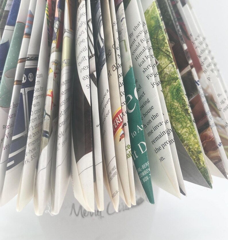 Folded Magazine Christmas Tree: Colorful Holiday Centerpiece - Etsy