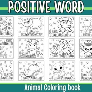 Coloring Book Positive Affirmation - Etsy