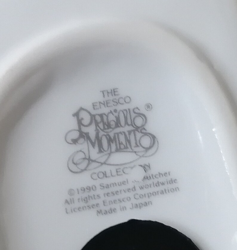 1990 Precious Moments HEAVEN BLESS YOU Shoe Coin Bank for Baby Girl ...