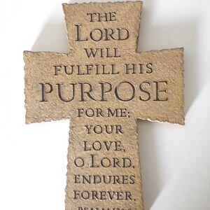 ZONDERVAN the Purpose Driven Life Cross Home Decor Psalms 13 8:8 the ...