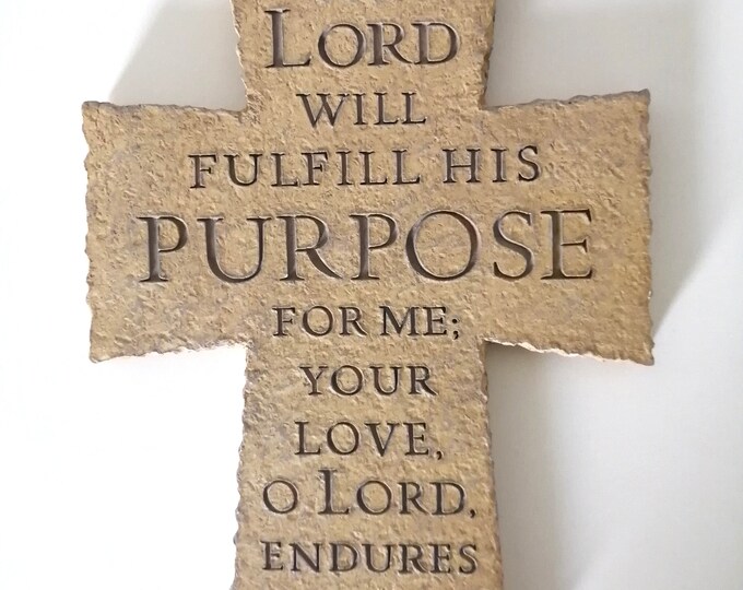 ZONDERVAN the Purpose Driven Life Cross Home Decor Psalms 13 8:8 the ...