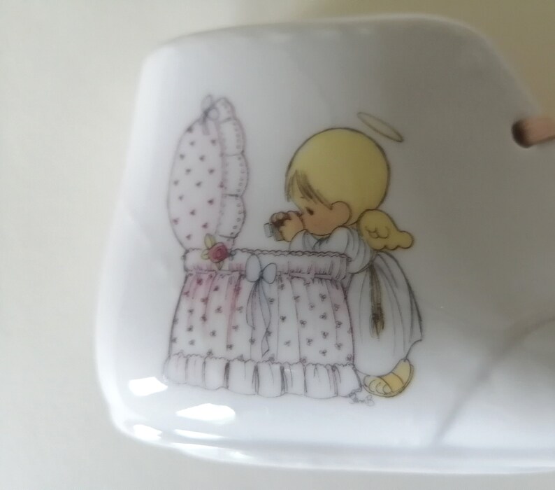 1990 Precious Moments HEAVEN BLESS YOU Shoe Coin Bank for Baby Girl ...