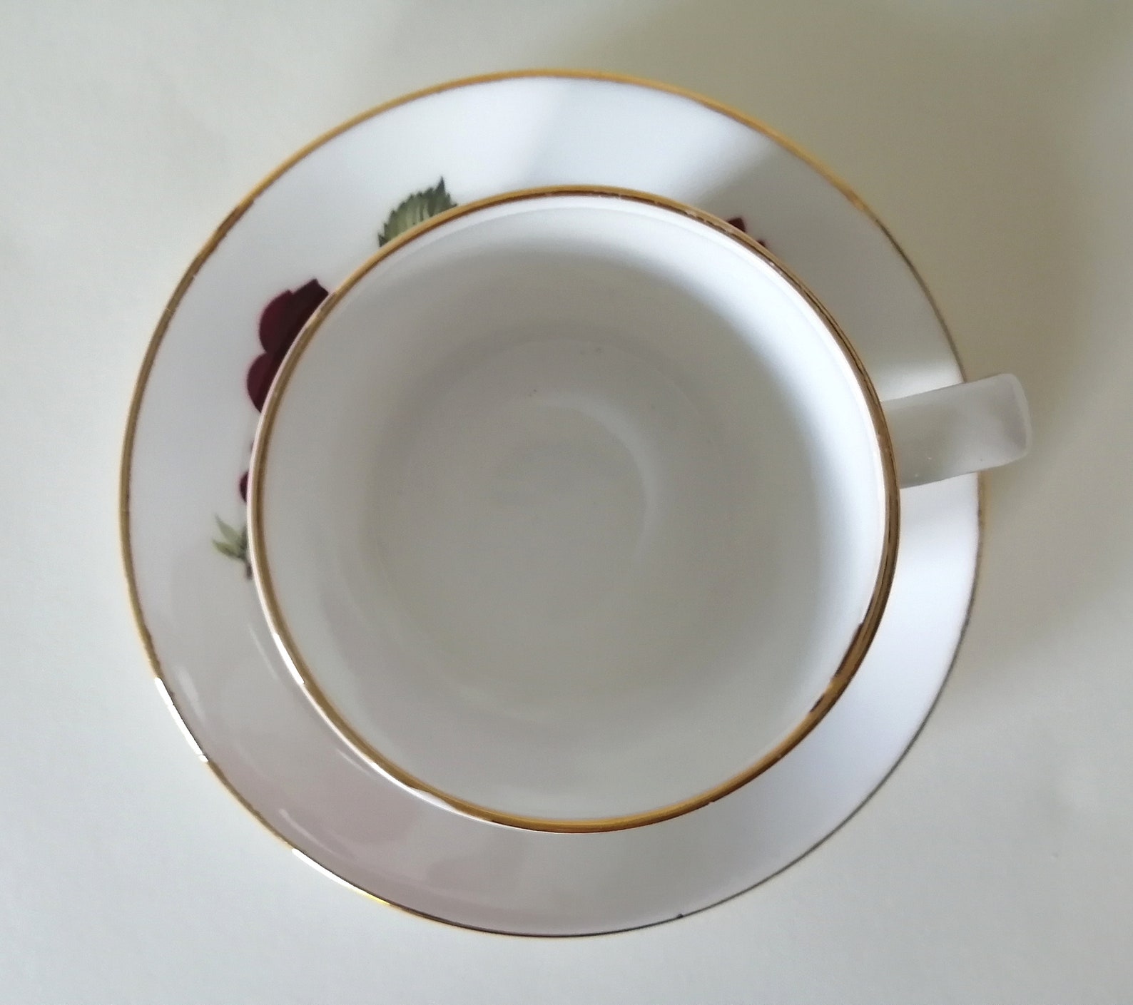 Sutherland Fine Bone China Stanffordshire England Red Rose Floral ...