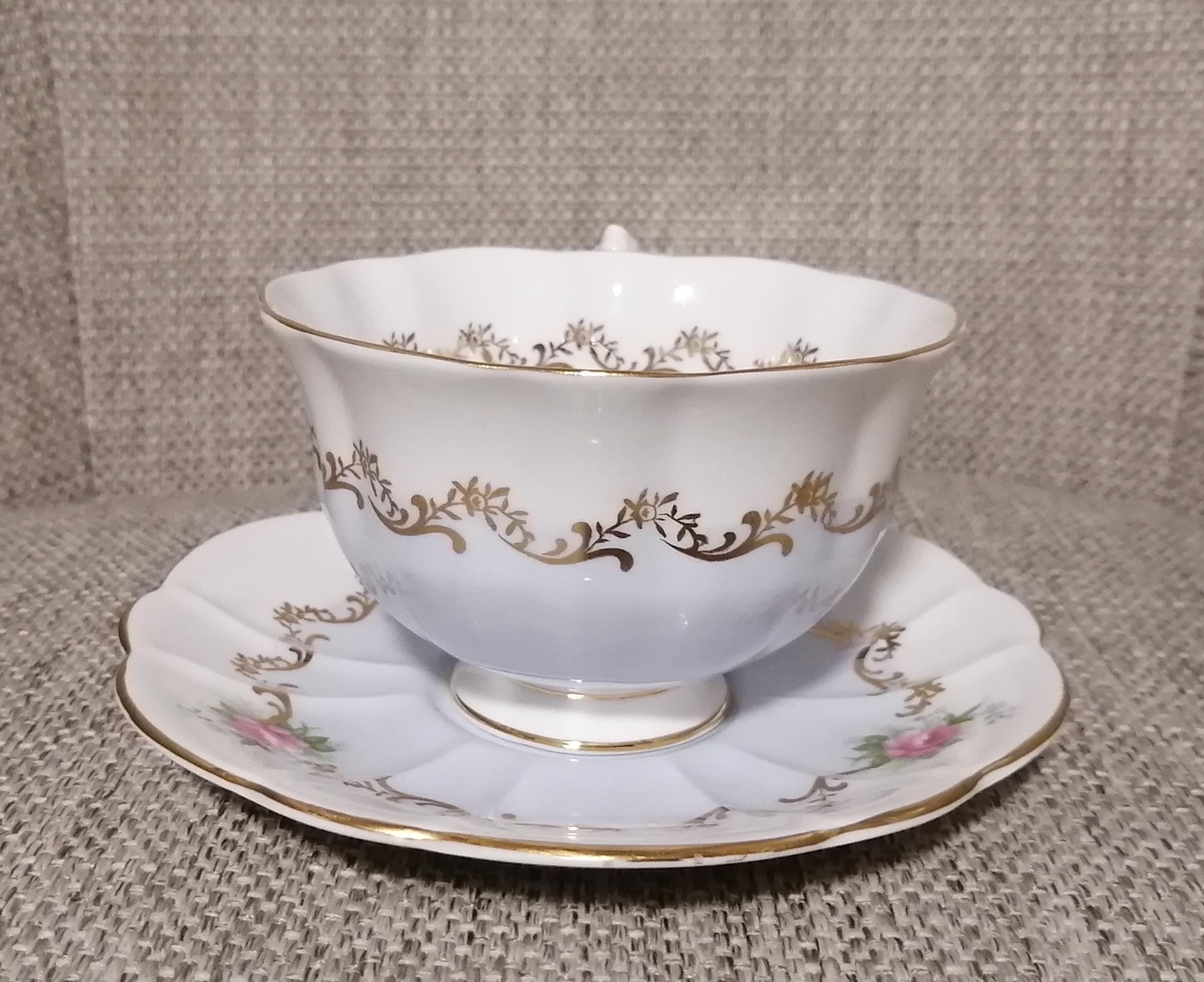 Rare Royal Albert Teacup and Saucer Invitation Series Avon Shape Pastel ...