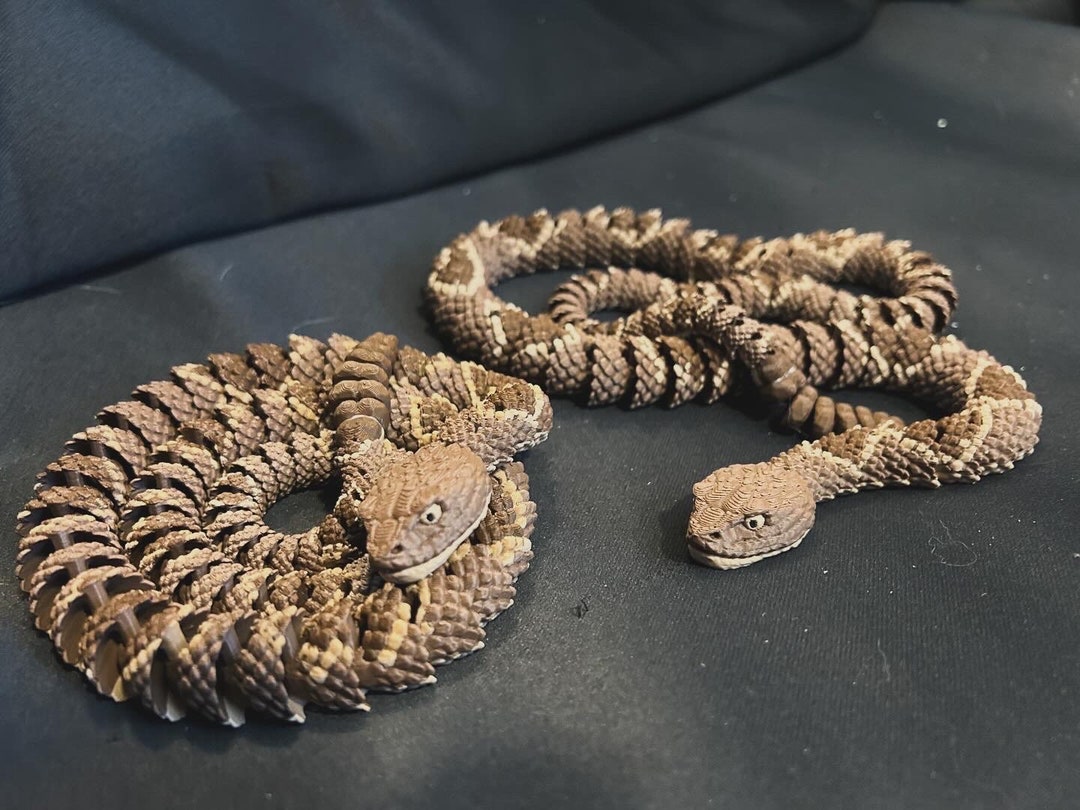 Custom 3D Printed Articulating Rattlesnake - Etsy