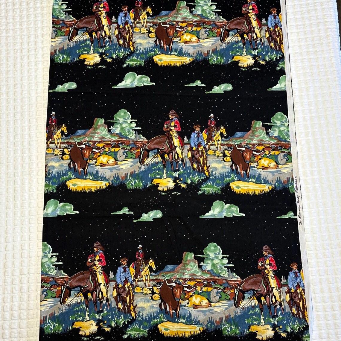 Vintage Alexander Henry Cowboy Western Horse Fabric Rare 1 Yard 8 - Etsy