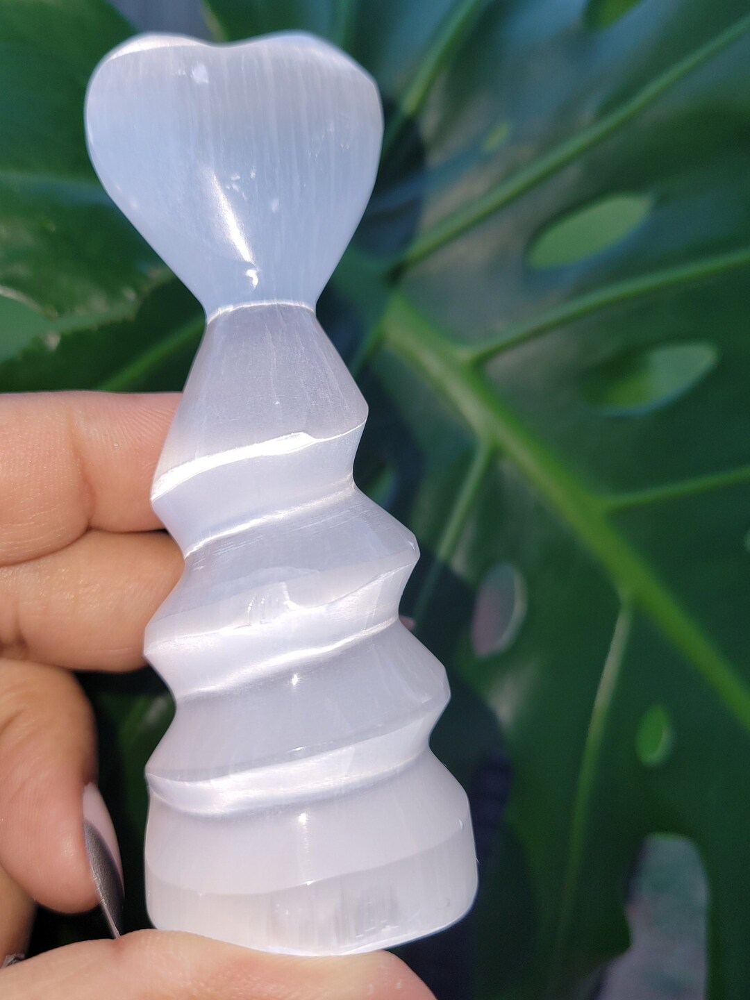 Selenite Cleansing Swirl With Heart Cleanse Space Cleanse Crystals ...