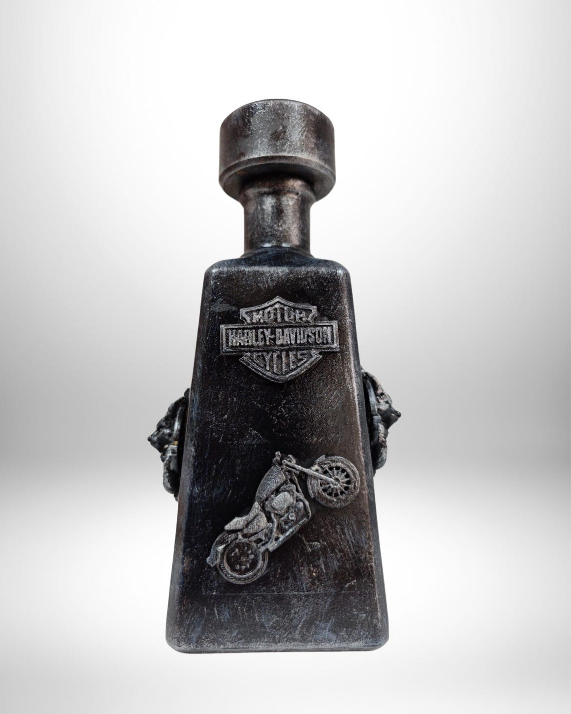 Harley-davidson Handmade Decorative Bottle, Motorcycle Enthusiast Gift ...