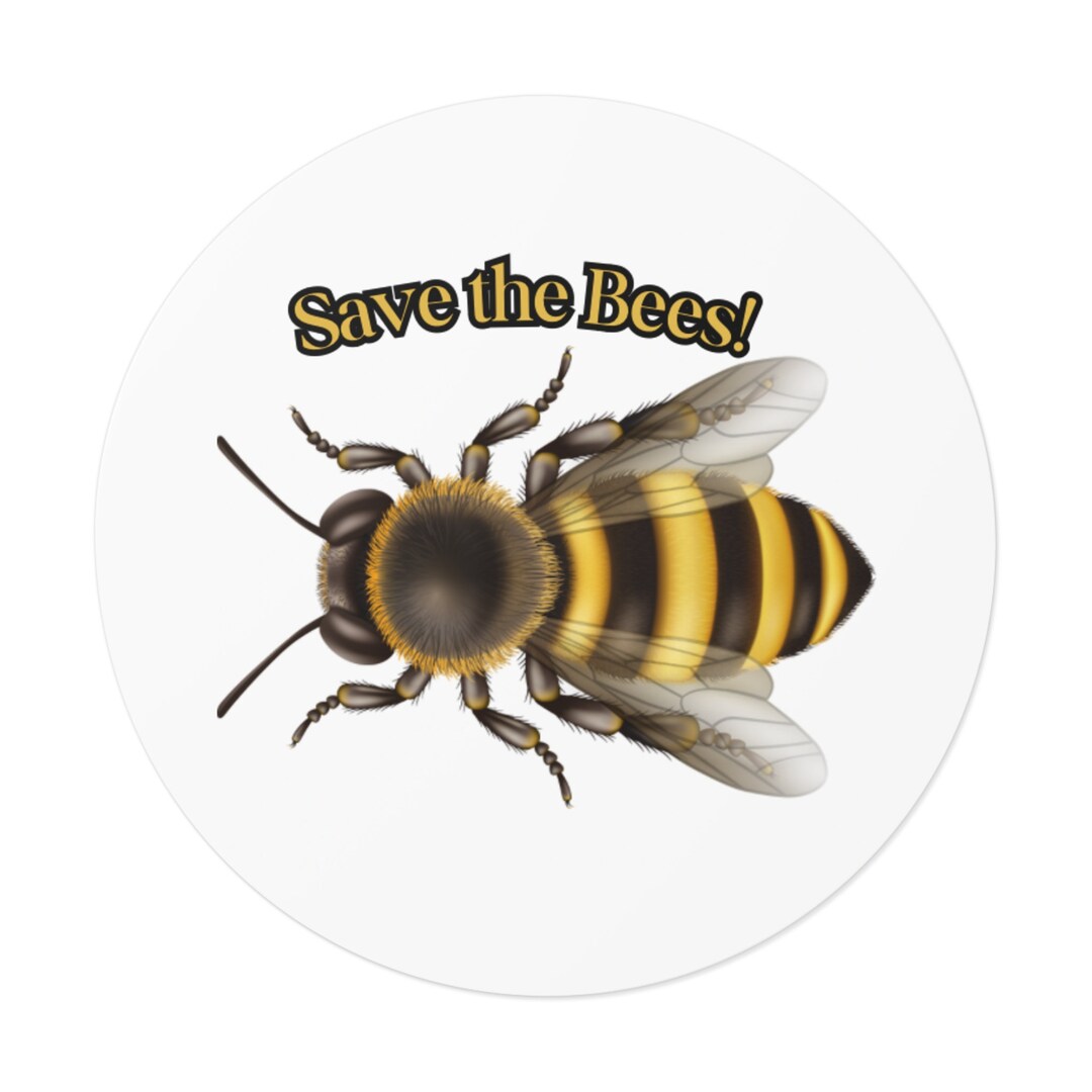 Save the Bees Sticker, Beehive Eco-friendly Vinyl Decal, Honeybee ...