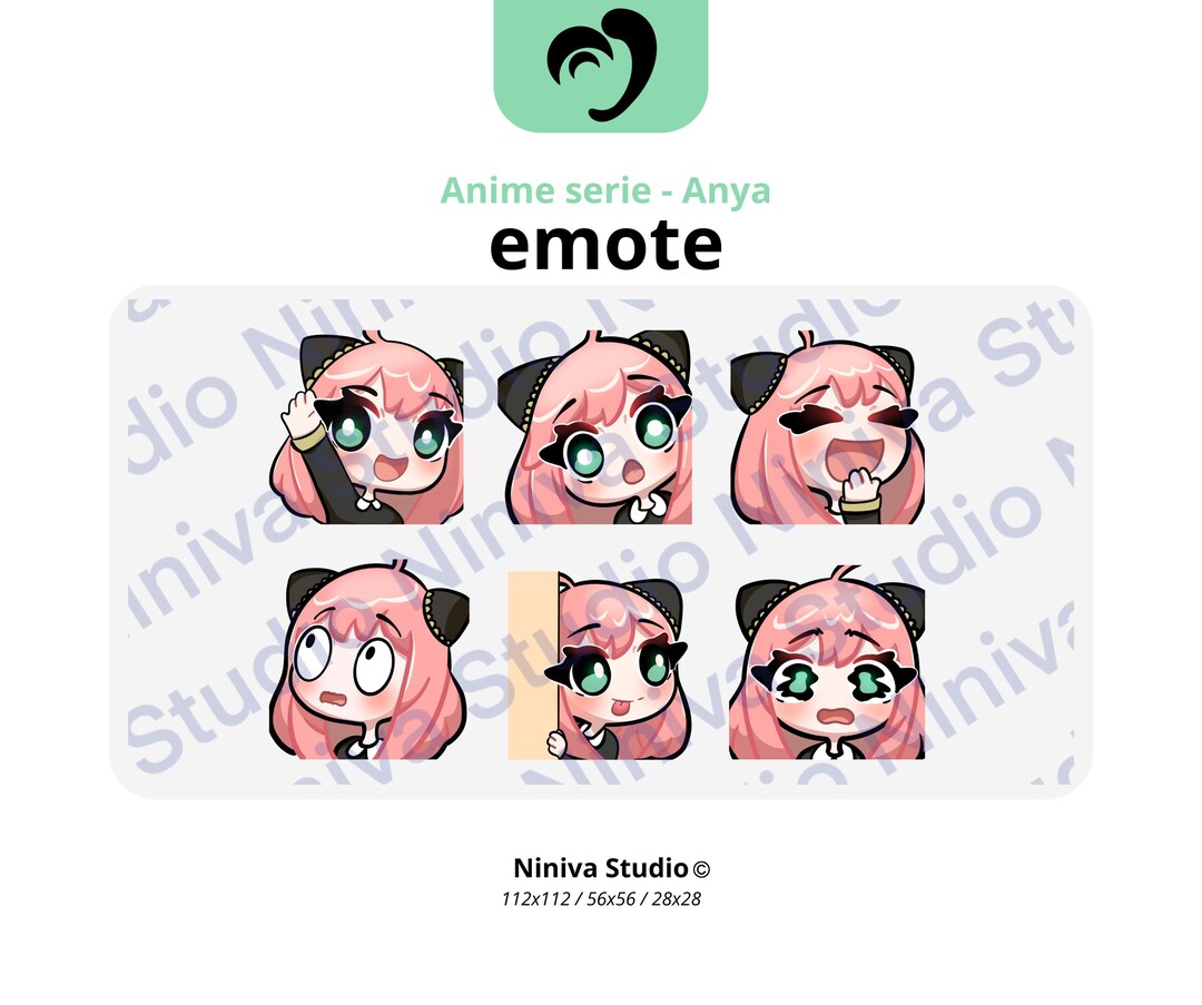 Anime Series Anja / Emote for Twitch, Discord and Youtube. - Etsy