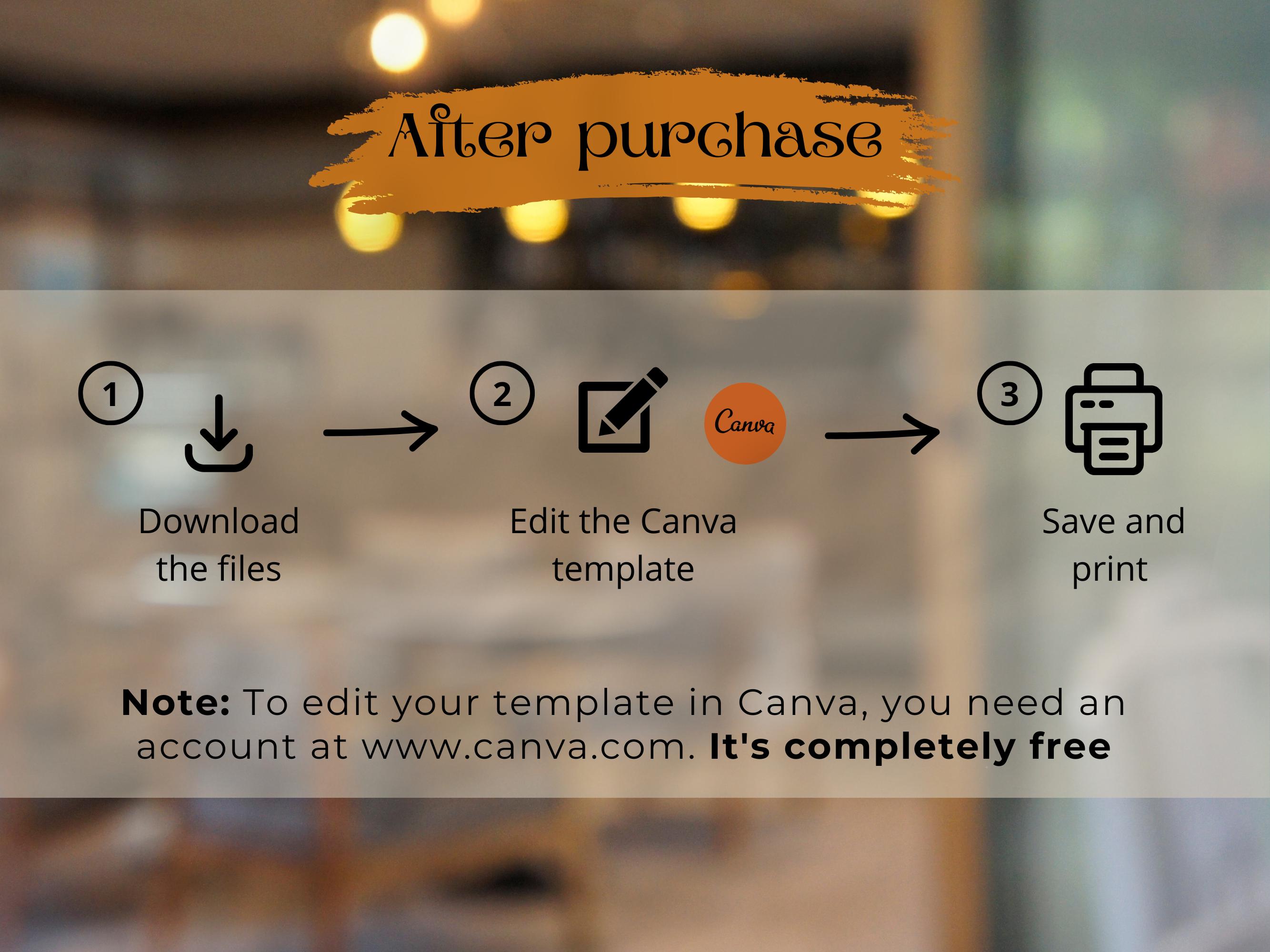 Editable Menu Sign for a Coffee Shop Pricing Template for Entrepreneur ...