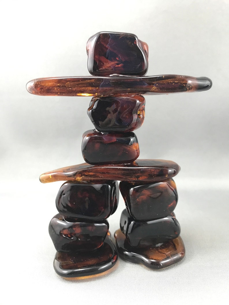Glass Inukshuk Stacked Glass Hand Shaped Glass Nuggets ONE - Etsy UK