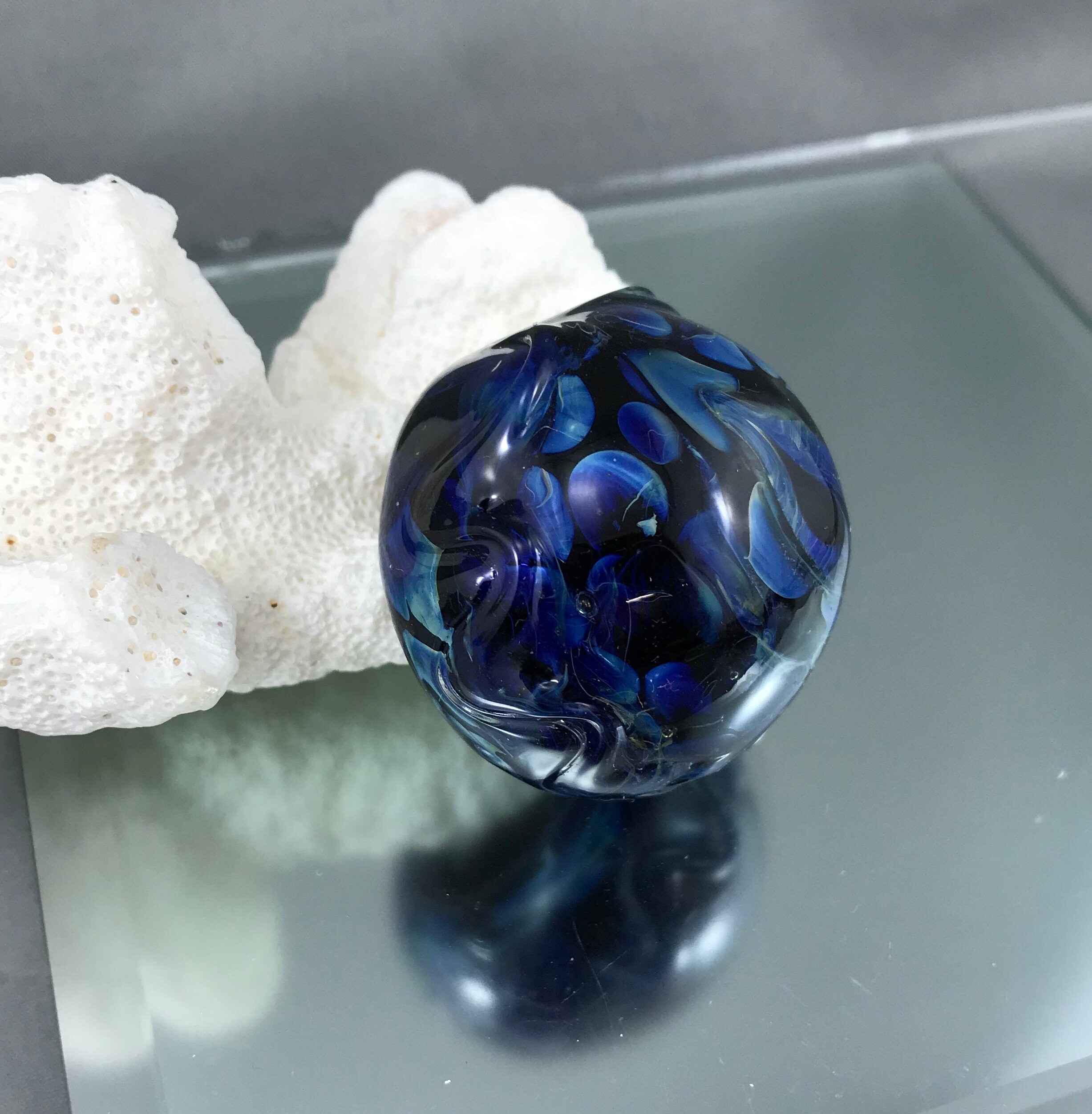 Dragon Scale Glass Paperweight Lampwork Paper Weight Blue - Etsy Canada