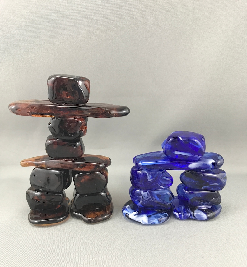 Glass Inukshuk Stacked Glass Hand Shaped Glass Nuggets ONE - Etsy UK
