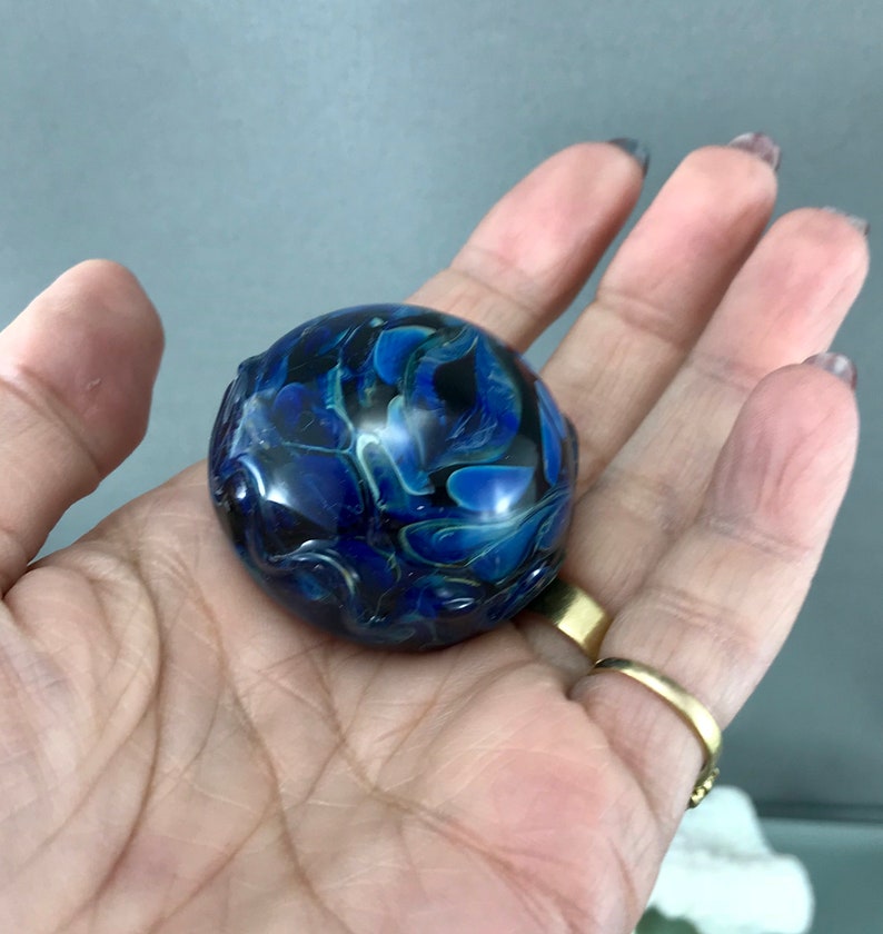 Dragon Scale Glass Paperweight Lampwork Paper Weight Blue - Etsy Canada