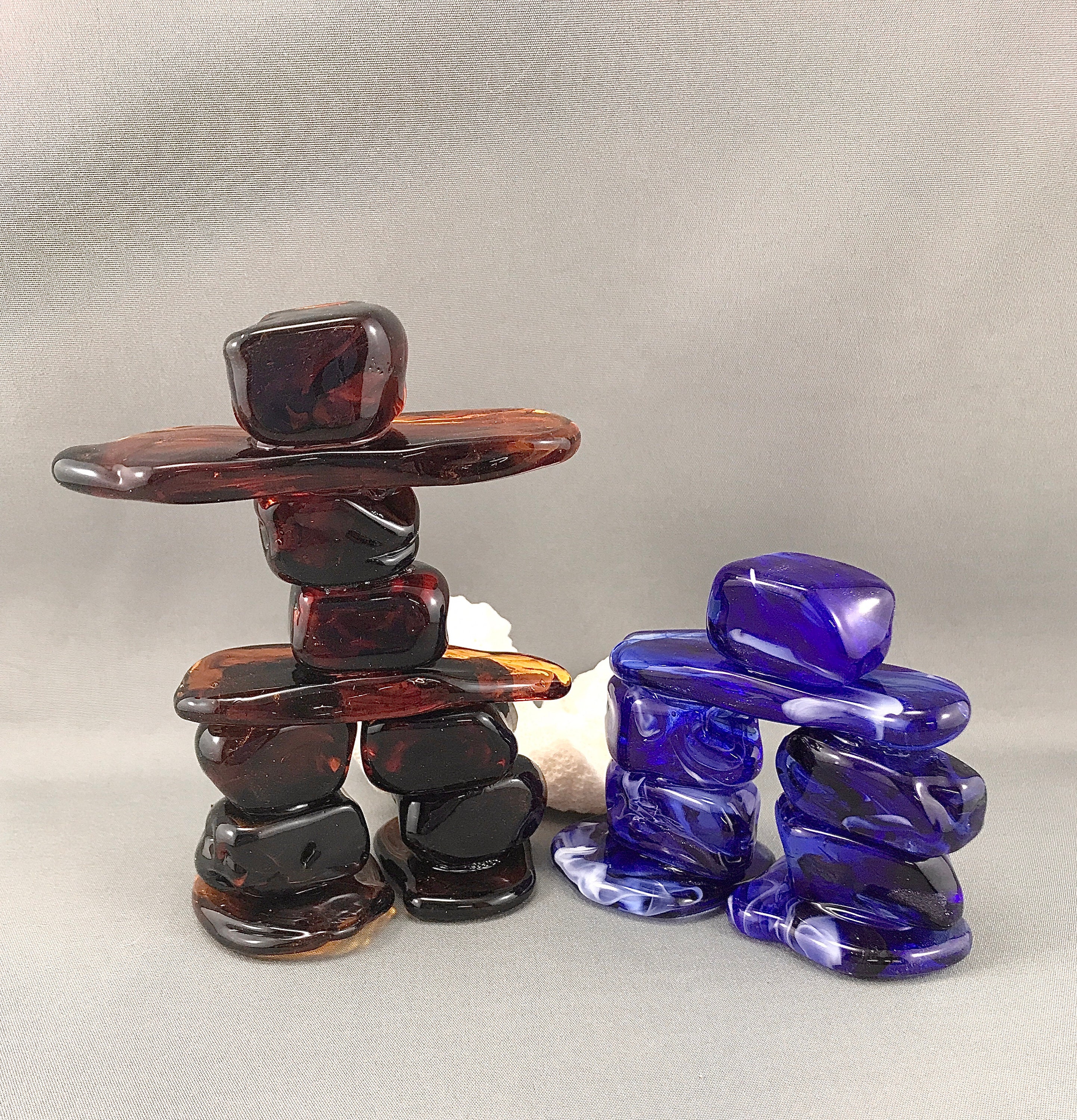 Glass Inukshuk Stacked Glass Hand Shaped Glass Nuggets ONE - Etsy UK