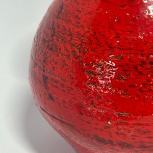 Mid Century Modern Bright Red Pottery Vase 1960's/1970’s Bright Red ...